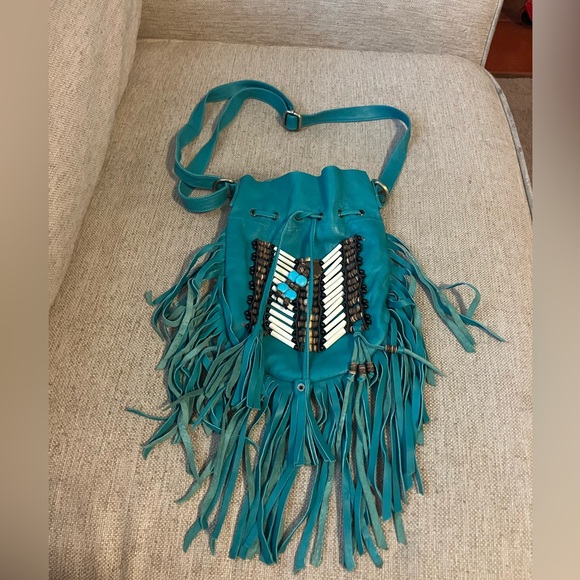 Bags | Turquoise Native American Style Fringe Purse | Poshmark